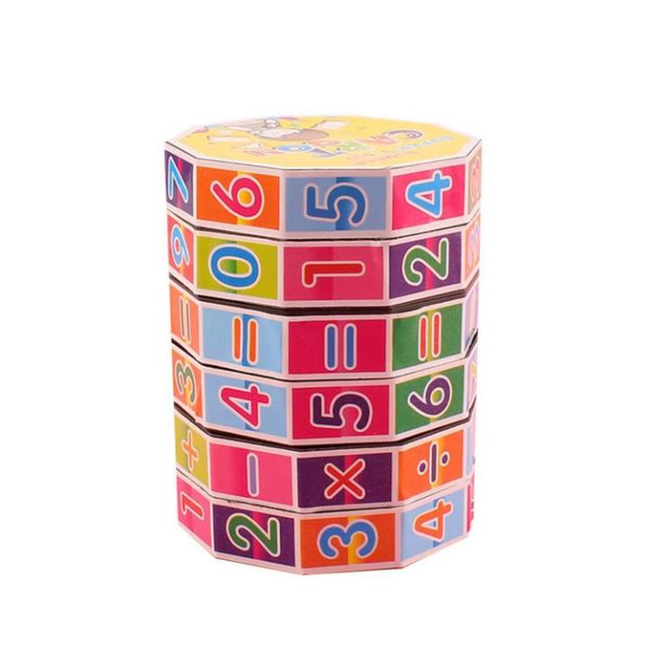 Math Cubes Manipulatives Cylindrical Numbers Counting Puzzle Learning ...