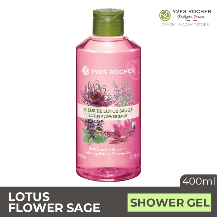 Lotus Flower Sage - Relaxing Body Wash Shower Gel 400ml by YVES ROCHER ...