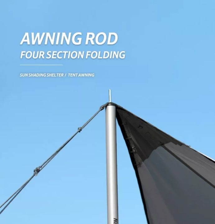 8 PCS / 2 Set Camping Tent Pole 2.4 meters Awning Rod Outdoor Camps ...