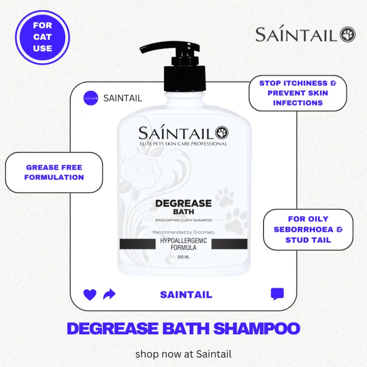 Saintail Elite 500ml【 DEGREASE BATH 】Pets Shampoo || suitable for oily ...