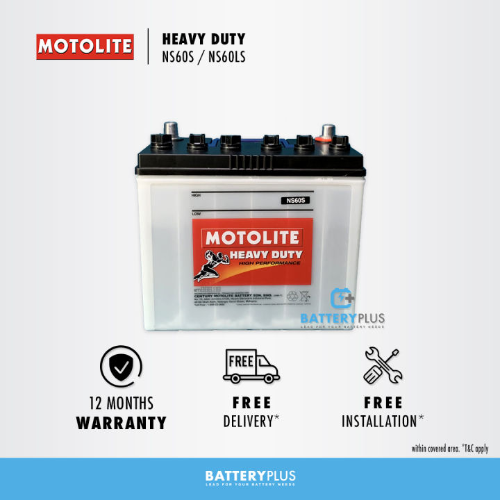 NS60S | NS60LS Century Motolite Heavy Duty (WET) Car Battery Bateri Kereta For Proton Saga ...