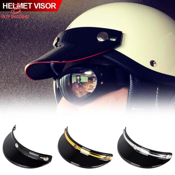BC 3 Snap-Button Retro Motorcycle Helmet Sun Shade Protector Retro Open ...