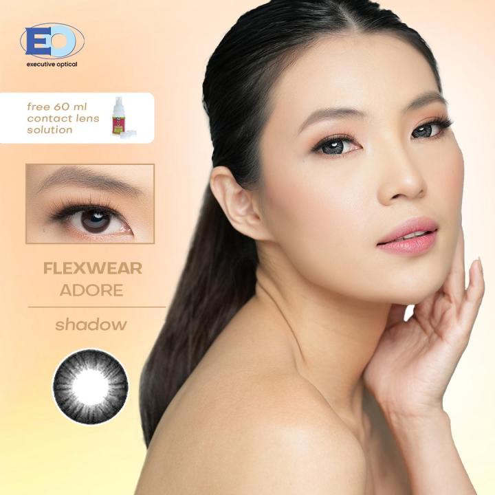 EO Flexwear Adore Colored Contact Lens with Free Solution - Shadow (1 ...