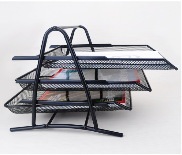 Three-layer file tray/file holder/a4 office desktop folder storage box ...