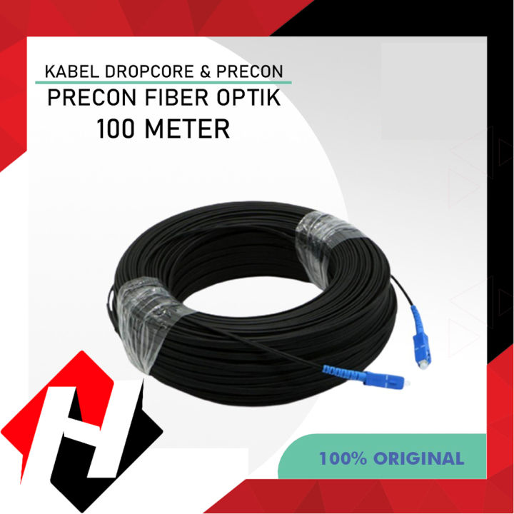 Kabel FO / Kabel Fiber Optik Drop Wire 1 Core Precon 100M / Kabel ...
