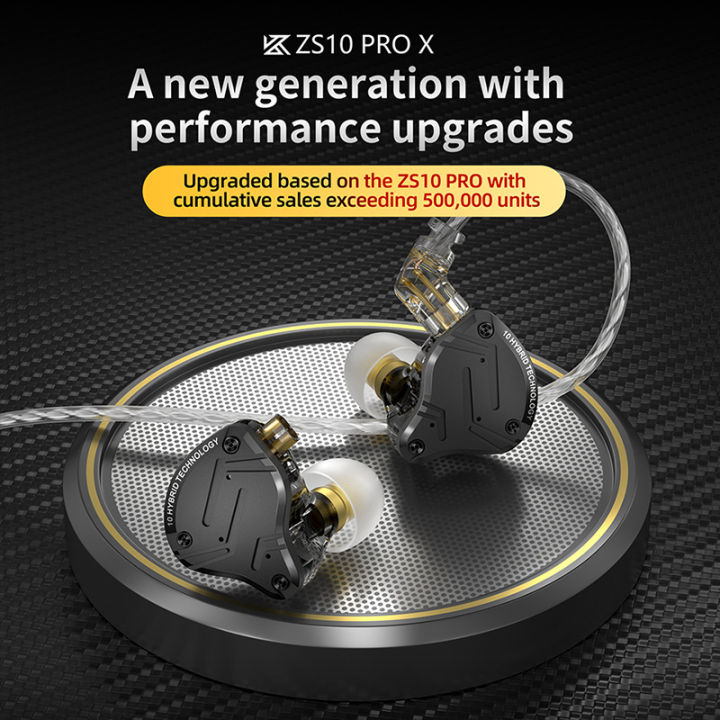 KZ ZS10 Pro X In Ear Wired Earphones Music Headphones HiFi Bass Monitor ...