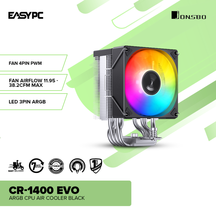 EasyPC | Jonsbo CR-1400 EVO ARGB CPU Air Cooler Black or White CPU ...