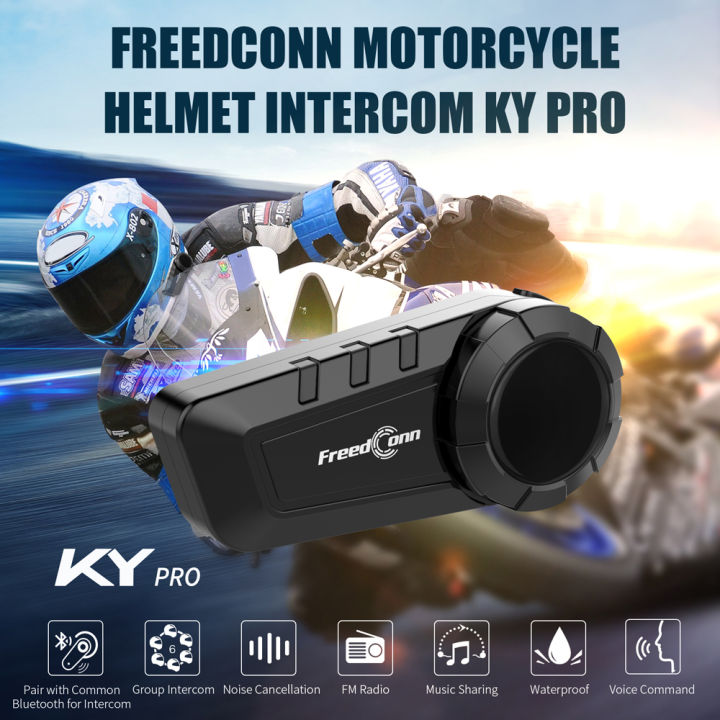 【Authentic】Freedconn KY PRO Bluetooth 5.0 Motorcycle Intercom Helmet ...