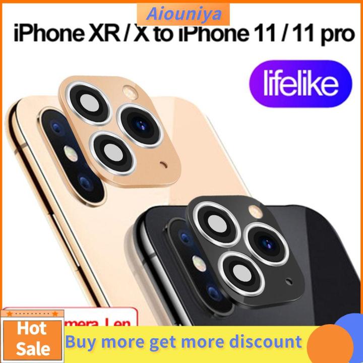 AIOUNIYA Luxury Support flash Glass Fake Camera Lens Sticker for iPhone ...