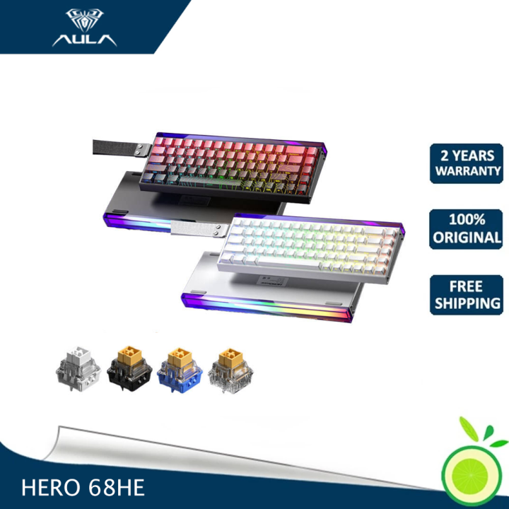 AULA HERO 68HE Magnetic Axis Keyboard RT Esports Game Customization ...