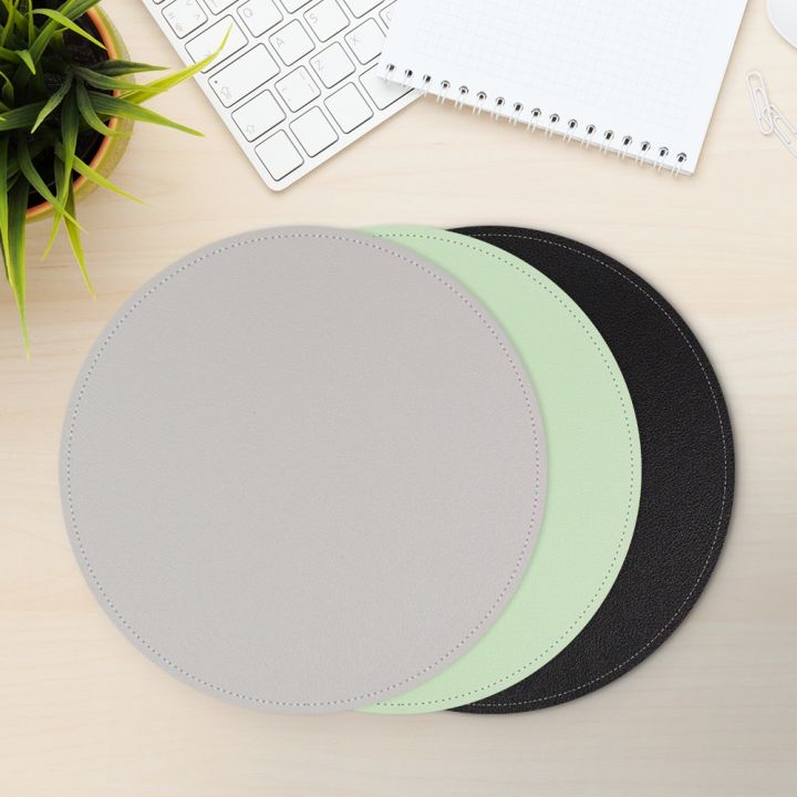 GOOJODOQ Round Mouse Pad Single-sided Solid Color Computer Office Game ...