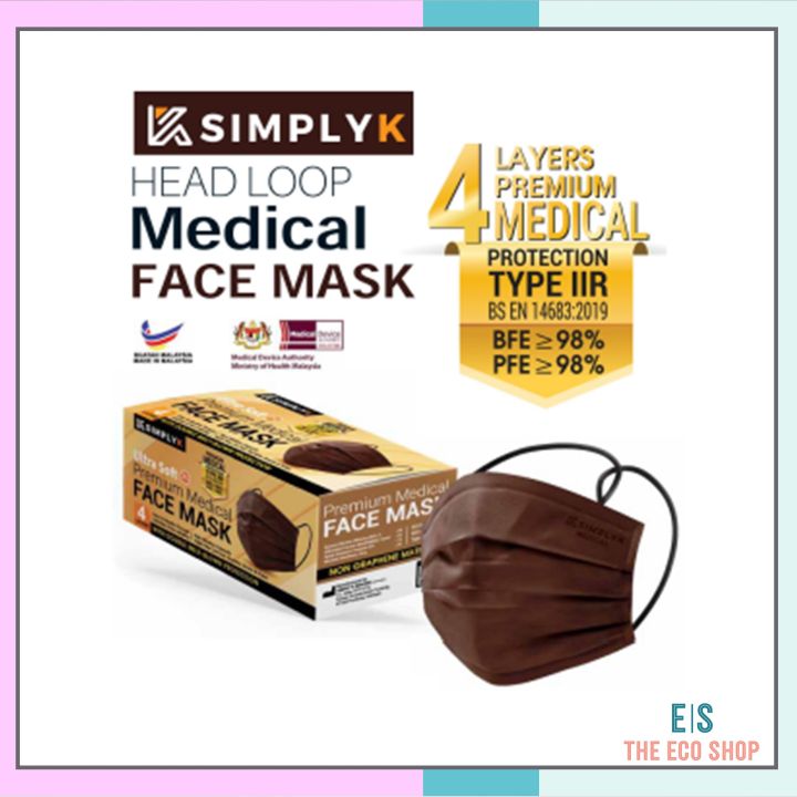 [Ready Stock] 4-Ply Medical Face Mask Headloop (Hijab) - SimplyK | Lazada
