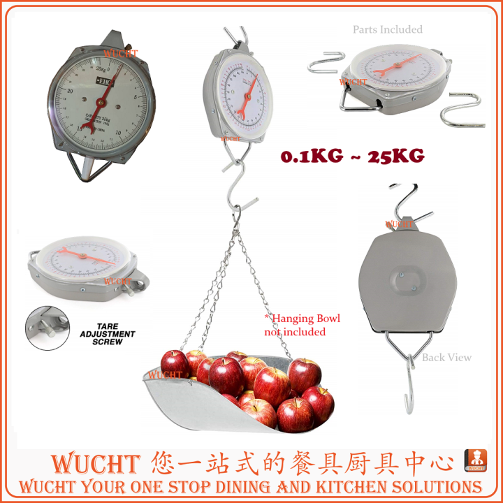 【WUCHT】Hanging Scale 0.1 ~ 25kg - Pro Hanging Mechanical Scales Kitchen ...