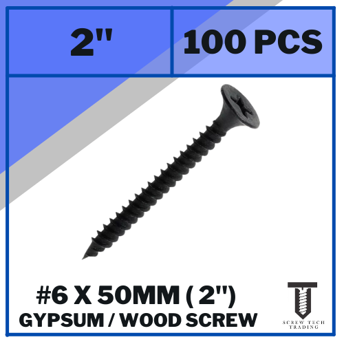 100 pcs Black Screw 2 inches for Wood | Lazada PH