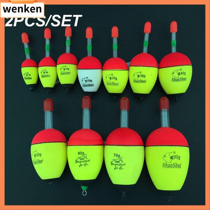 WENKEN 2pcs/set 5g/8g/10g/15g/20g/30g/40g/50g/60g/70g/80g High Quality Plastic Hot Bobber ...