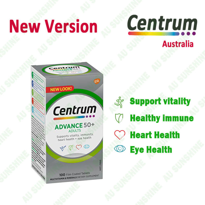 Centrum advance 50+ adults supports vitality,immunity,heart health+eye ...