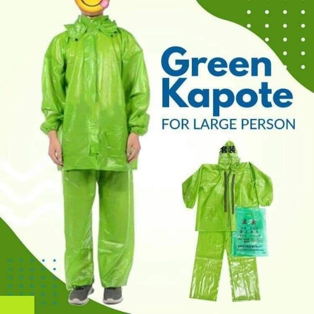 The Original Rubberized Green Kapote/ High Quality Vulcanized Raincoat ...