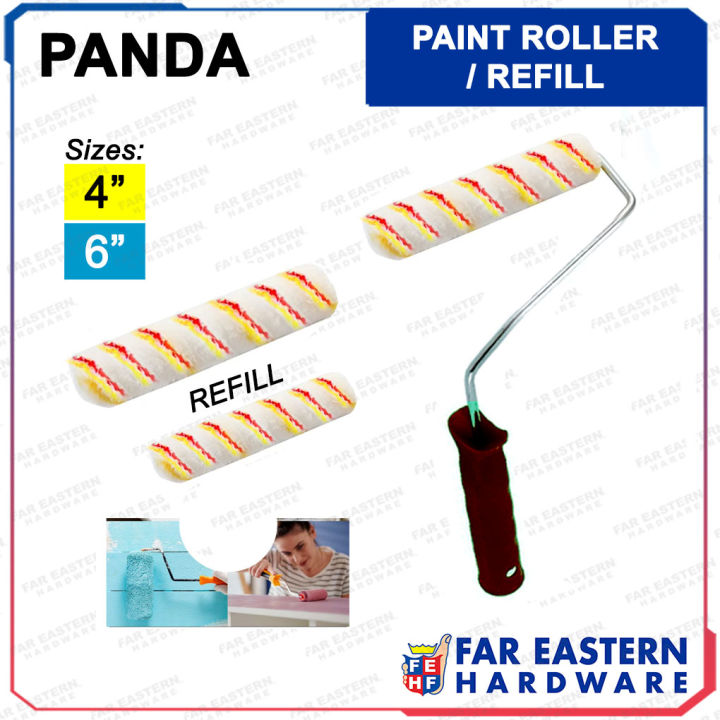 PANDA Finishing Paint Brush Mini Baby Roller | Refill 4" | 6" | Lazada PH