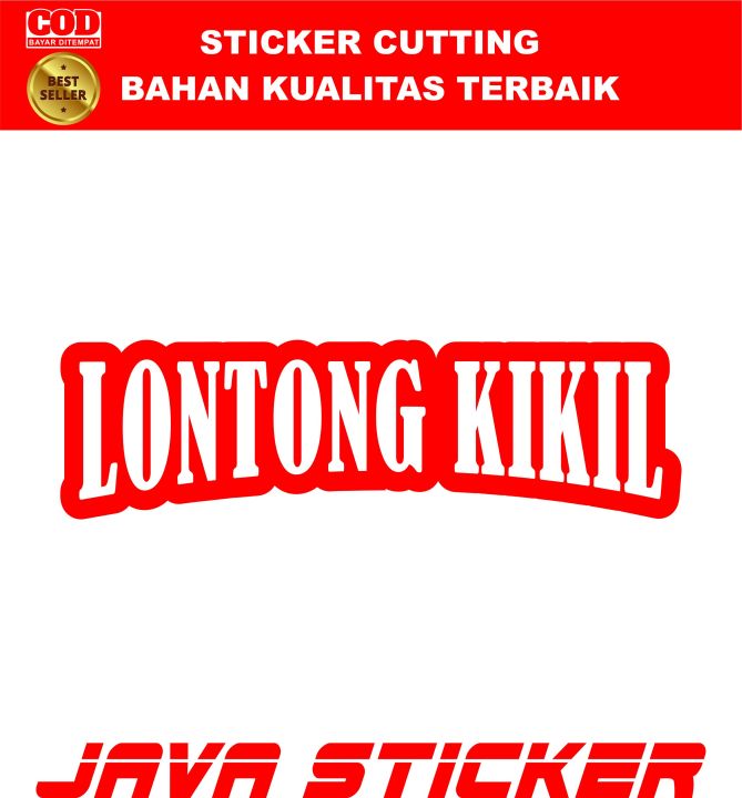 stiker TULISAN cutting variasi kaca etalase/gerobak LONTONG KIKIL ...