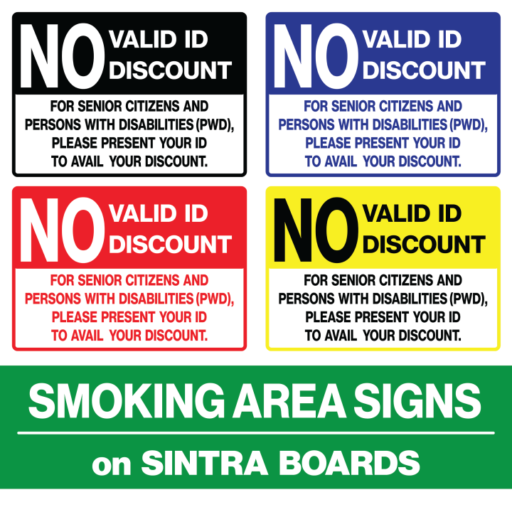 No Valid ID No Entry Signs on Sintra Boards Safety Signage For ...