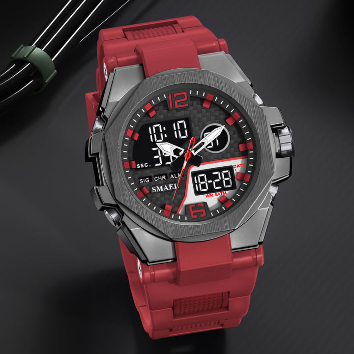 SMAEL Fashion Alloy Wristwatch Tactical Army Watches Digital Analog ...