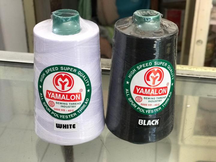 Benang Jahit Yamalon Hitam dan Putih Isi 2 Panjang 10000 HS / Benang ...