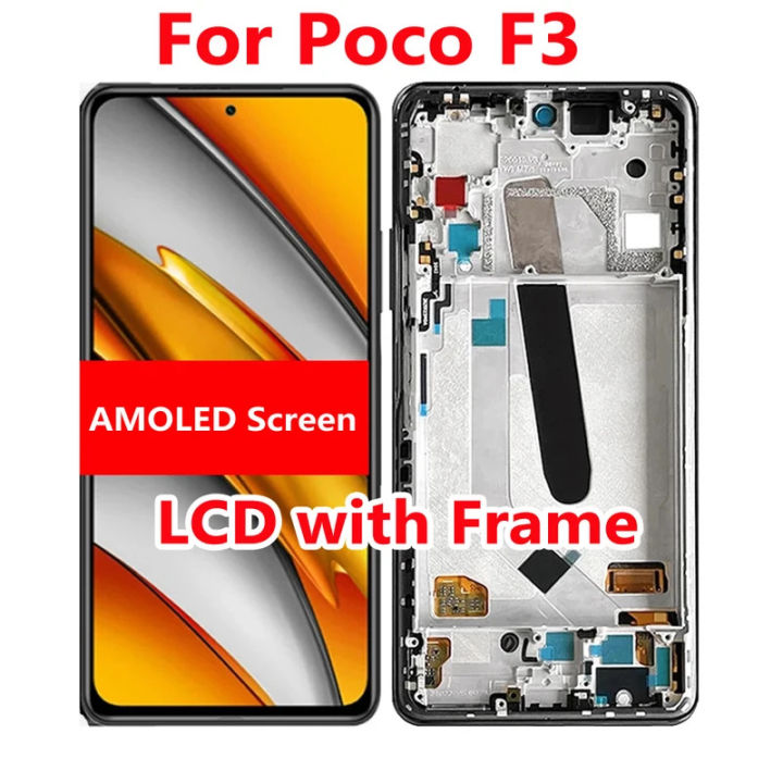 Original LTPro Best AMOLED LCD Display Touch Screen Digitizer For Xiaomi Poco F3 Assembly Sensor ...
