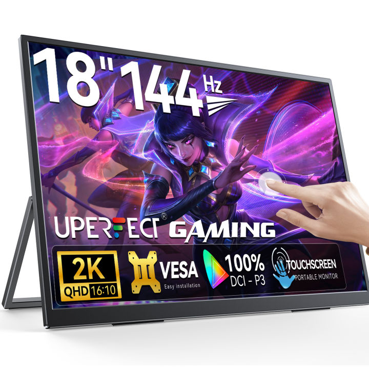 UPERFECT 18 inch 2K 144hz Touch screen Portable Monitors Gaming ...