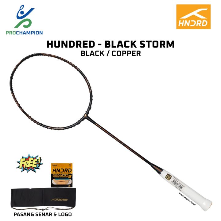 Raket Badminton Hundred HNDRD Black Storm Black Copper | Lazada Indonesia