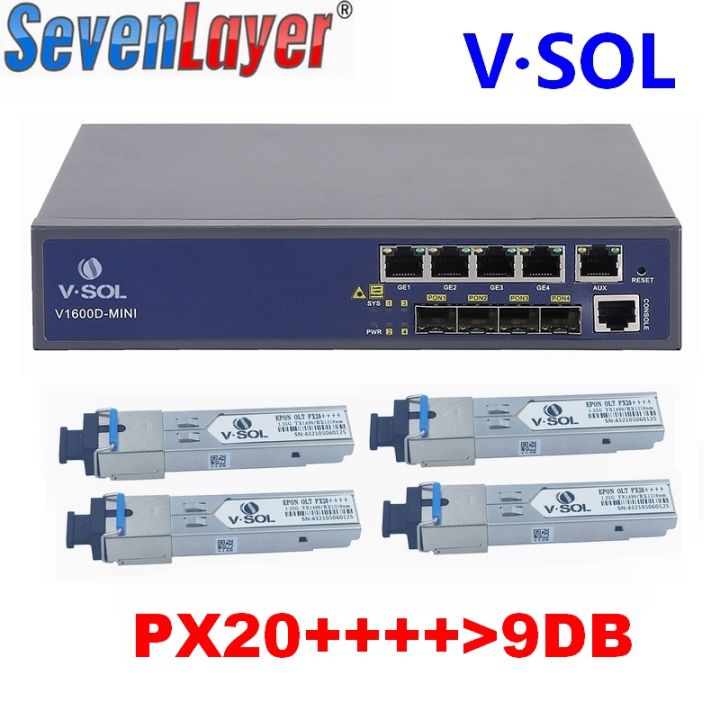 HIOSO VSOL EPON OLT 4PON Ports FTTH mini OLT CATV Carrier-grade high ...