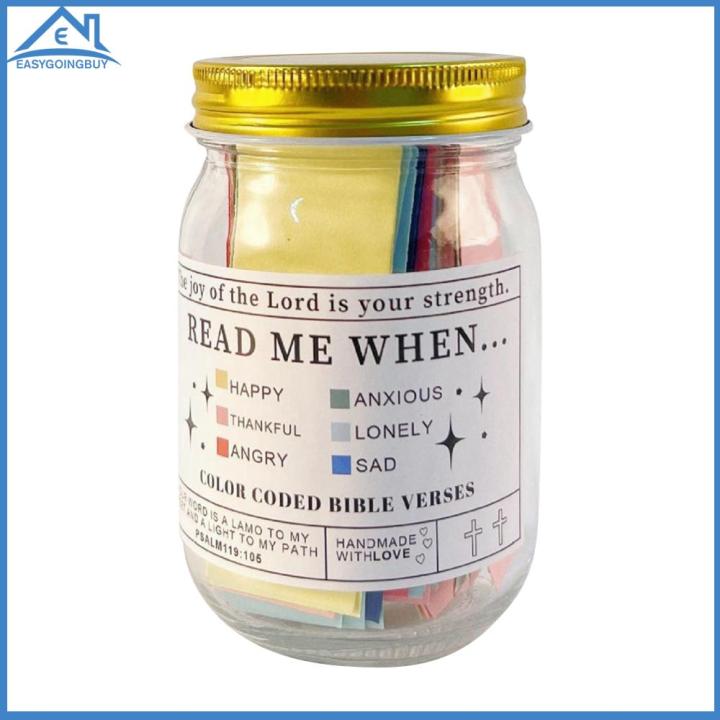 【Freeshipping】Bible Verse Jar Bible Verses in A Jar Color Coded Bible ...