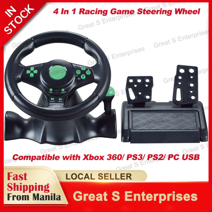 GSE 3 In 1 Racing Game Steering Wheel For PS2 For PS3 Computer USB Car ...