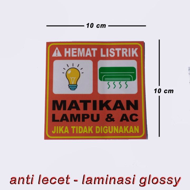 Stiker hemat listrik lampu AC | Lazada Indonesia
