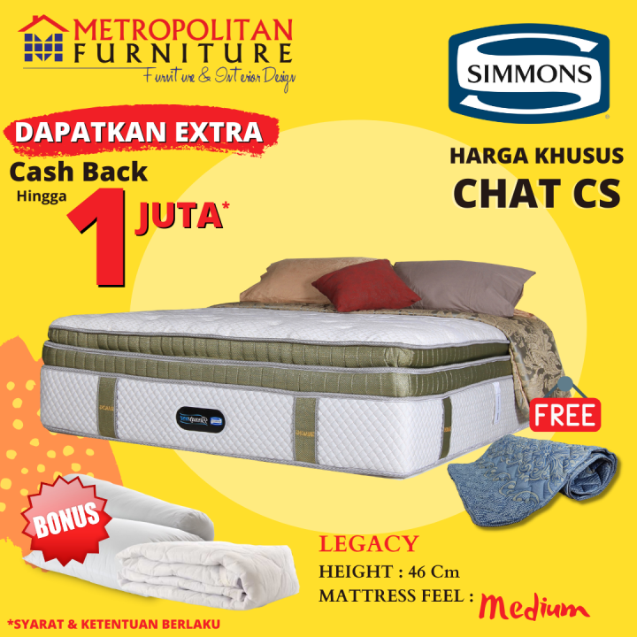 Kasur SIMMONS Springbed LEGACY / Kasur Spring bed Simmons Matras ...