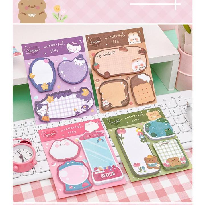 60 Sheets Creative Sticky Notes Cartoon Combination Post-it Notes Memo ...