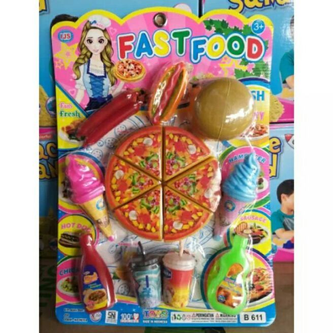 Mainan Anak PIZZA FASTFOOD JUMBO Lengkap Dimensi Besar | Lazada Indonesia