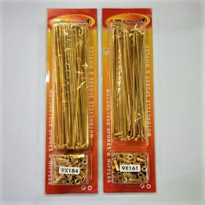 MOTORCYCLE SPOKES SET GOLD (9x161 and 9x184) | Lazada PH