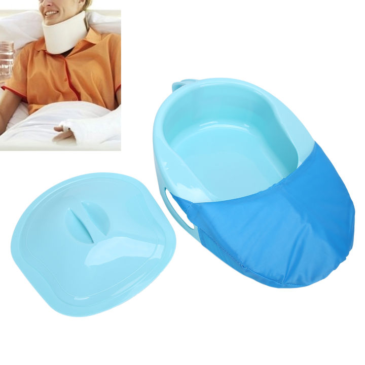 Professional Bedpan Thick PP Bedridden Patient Bed Pan with Lid for ...