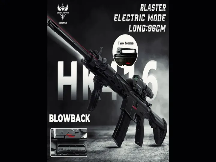 SENMA&TG HK416 Gel Blaster Blowback Toy Only for Kids Rechargeable ...