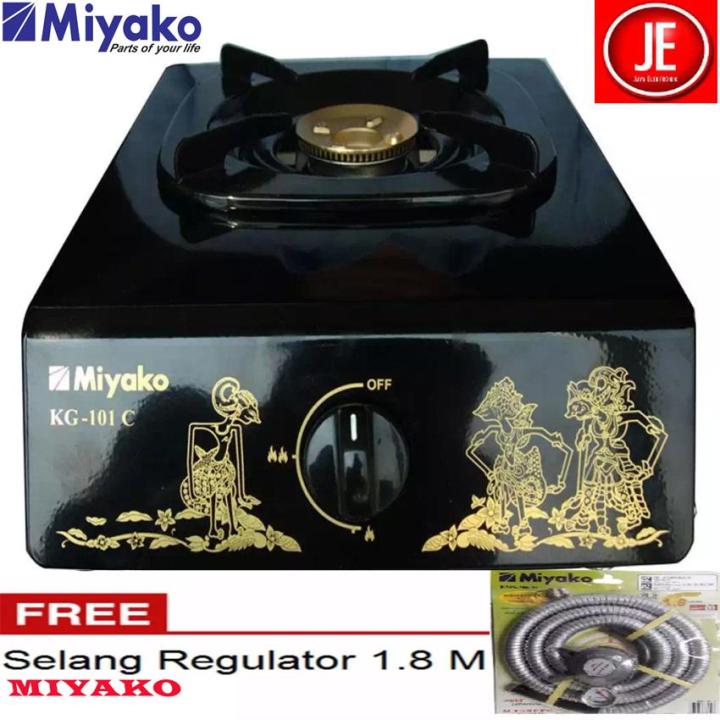 MIYAKO KOMPOR GAS 1 TUNGKU KG-101WYG+SELANG MIYAKO GARANSI RESMI | Lazada Indonesia