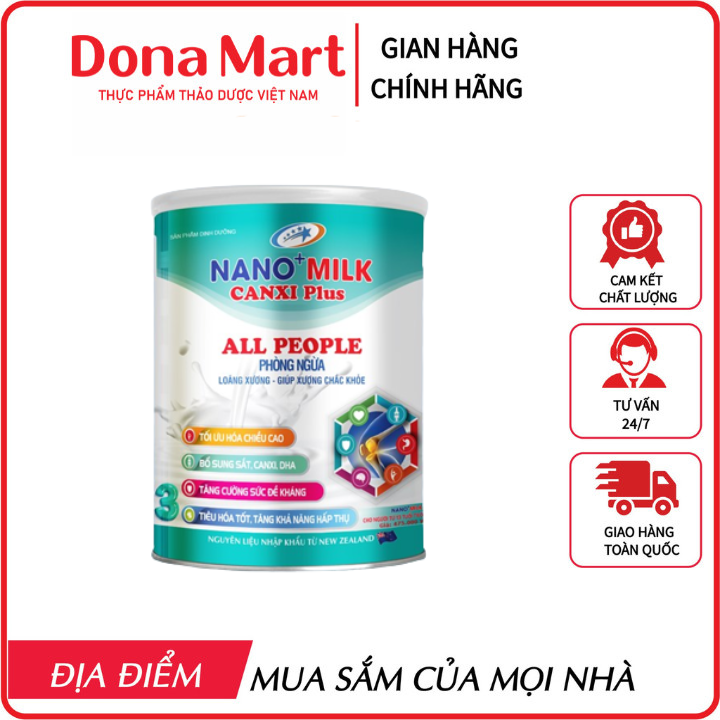 Sữa Bột Nano+Milk All People 400 Gram Giúp Tăng Chiều Cao, Tăng Sức Đề ...