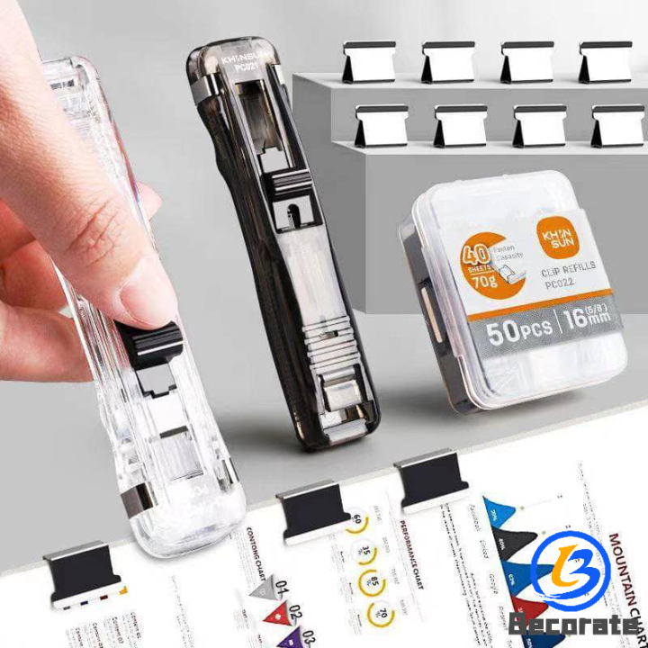 BECORATE random color Stapler Push Clipper Binding Stationery Exam ...