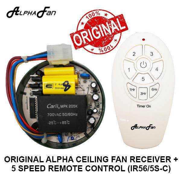 ALPHA CEILING FAN RECEIVER BOARD AND 5 SPEED REMOTE CONTROL ORIGINAL ...