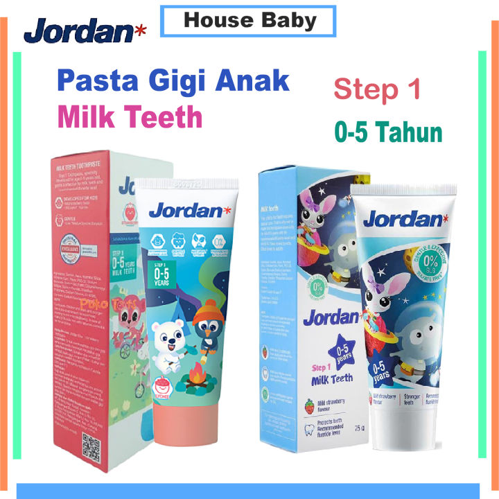 Jordan Kids Toothpaste 0-5thn milk teeth 75gr - Pasta Gigi Anak - House ...