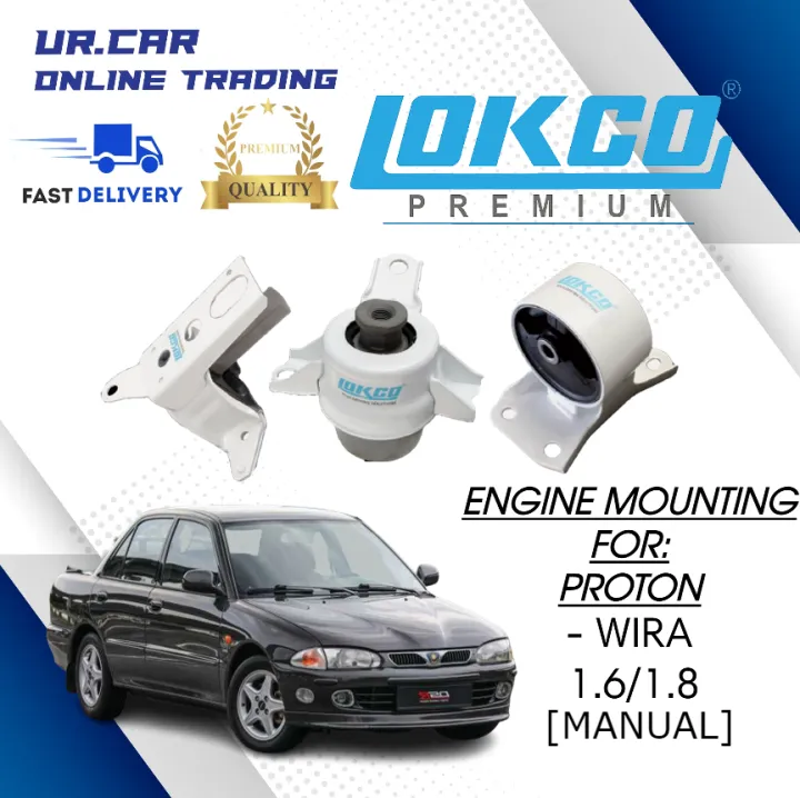 LOKCO PREMIUM PROTON WIRA 1.6 / 1.8 [MANUAL] ENGINE MOUNTING FULL SET ...