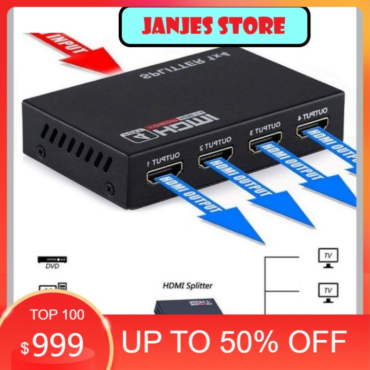 HDMI SPLITTER 4 PORT (IN : 1, OUT : 4) CONVERTER SPLITTER HDMI 4 PORT 2 ...