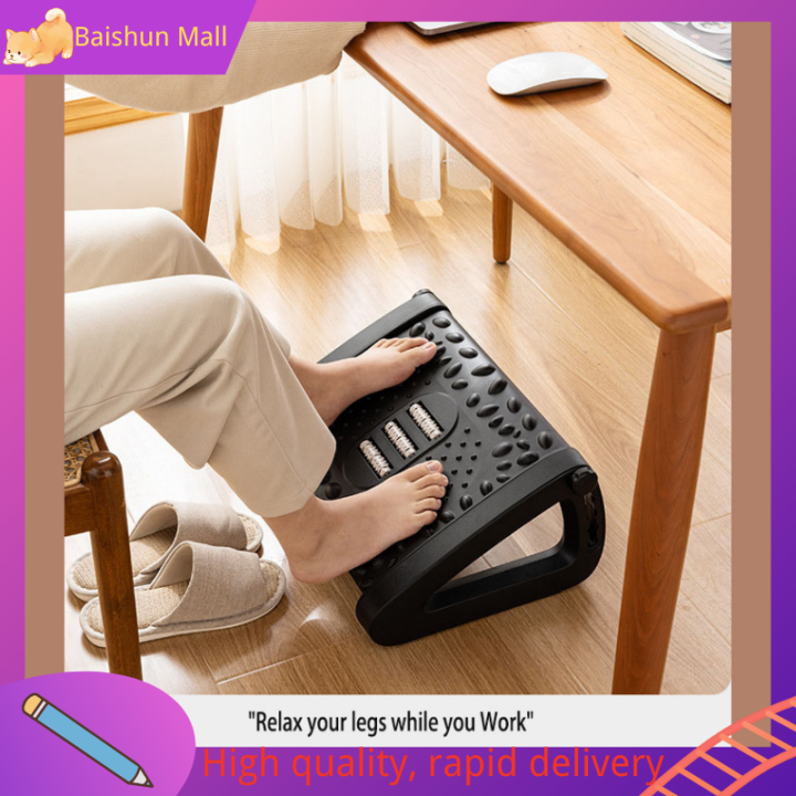 Ergonomic Footrest 2-Level Height Adjustable Angle Office Foot Rest ...