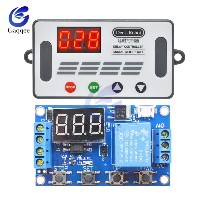 Gaqqee DC 5V 12V Time Delay Relay Controller 3 Bits ดิจิตอลจอแสดงผล LCD รีเลย์ Trigger Cycle ...