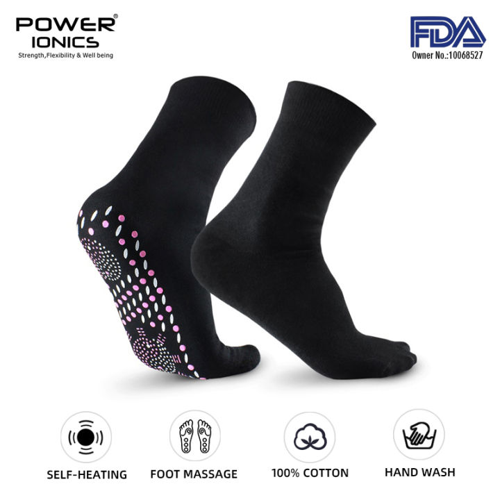 Power Ionics 1pair Unisex Tourmaline Far Infrared Rays Self-heat 100% ...