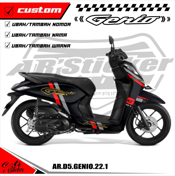 Sticker Dekal Genio 2022 Full Body - Stiker Decal Variasi Honda Genio ...